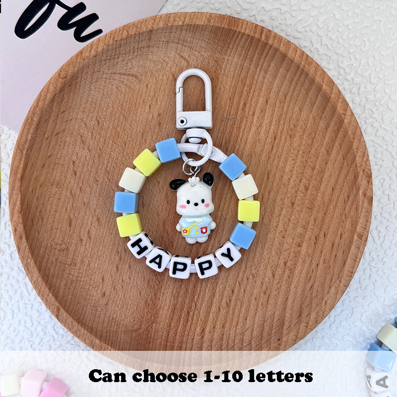 Cute Customized Letter Keychain kindergarten Sanrio pendant for bag ...