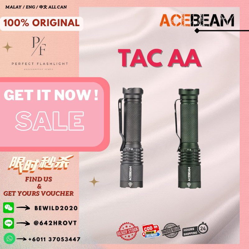 Perfect Flashlight Acebeam TAC AA / TAC AA 2.0 | Shopee Philippines