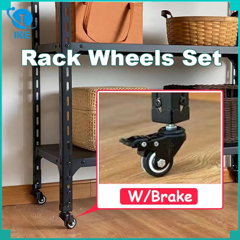 Steel Rack Heavy Metal SHelf Wheels 4 pcs with lock Metal Rack Steel ...