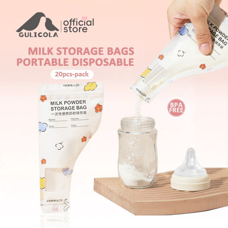 Gulicola 20pcs milk powder bag Portable Disposable Formula Bag milk ...