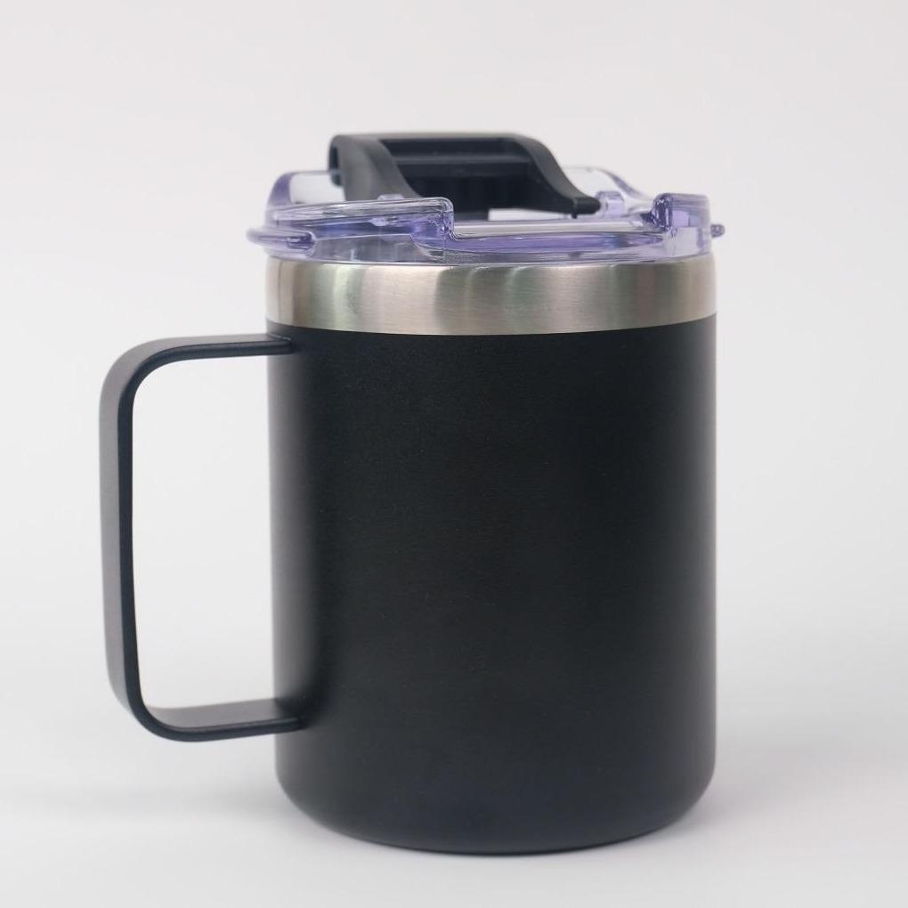 Civago 12oz Coffee Mug With Handle And Sliding Lid Stainless Steel