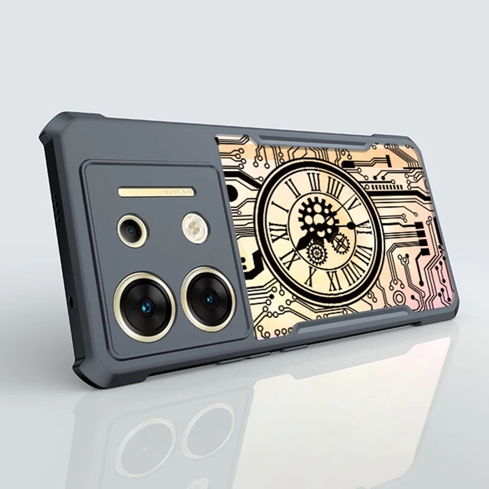 Mechanical Clocks Pattern Clear Shockproof Case Infinix Zero 40 30 20 4G 5G 2023 GT 10 20 Pro ...
