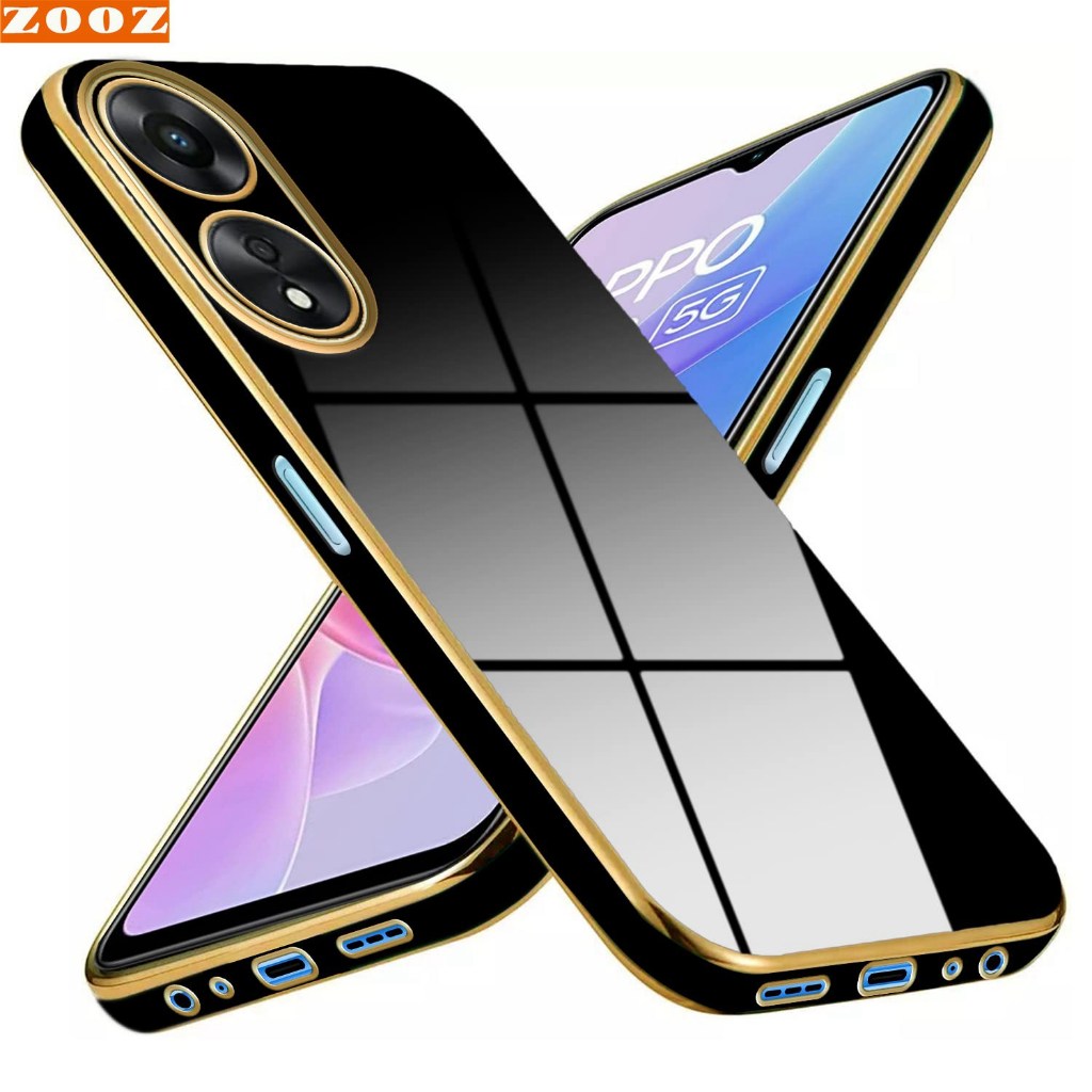 OPPO A98 A78 5G A58 A38 A18 A96 A76 A17 A17K 7D Luxury Plating Phone Case Soft Silicone Back ...