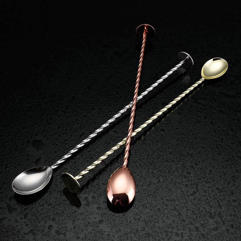 Bartender American Mixing Stick Stirring Spoon Short Bar Spoon Rainbow ...
