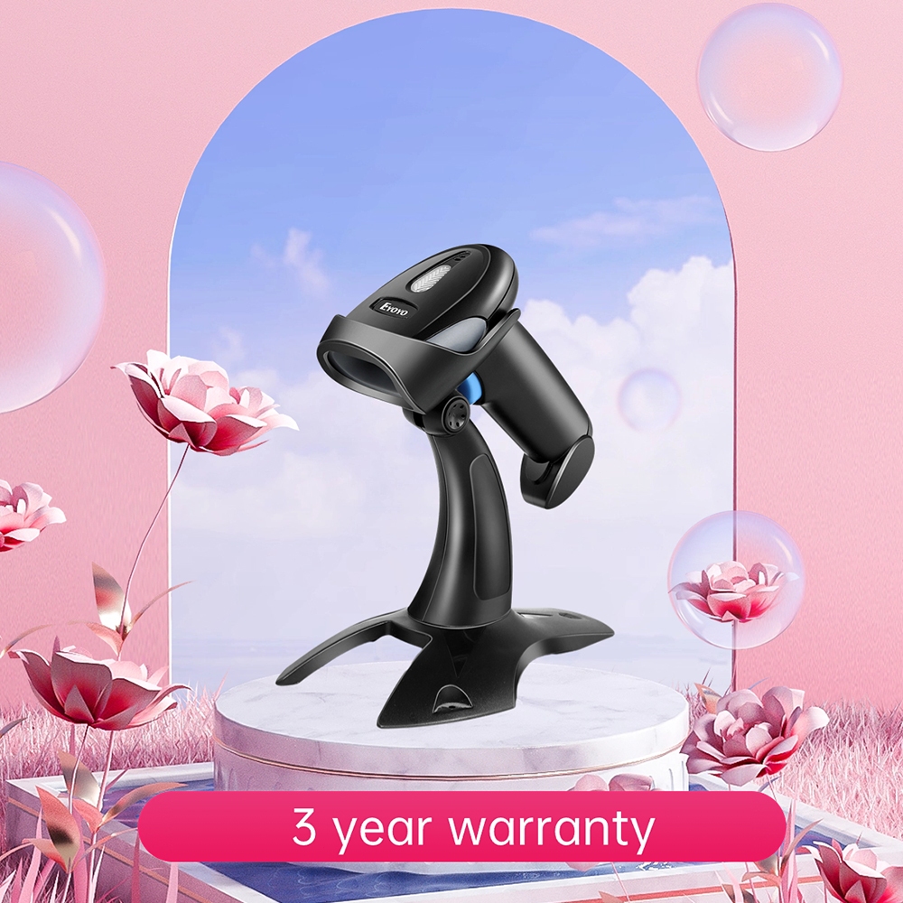 Eyoyo 1D 2D USB Wired Barcode Scanner with Stand, Handheld Scanner for ...