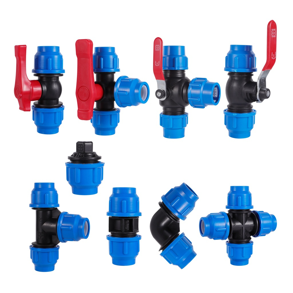 32mm PE Tube Tap Water Splitter Plastic Quick Valve Connector Garden ...