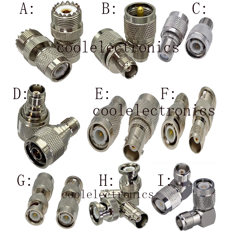 2pcs BNC TNC F N UHF PL259 UHF SO239 Male Female RF Coax Adapter Connector | Shopee Philippines