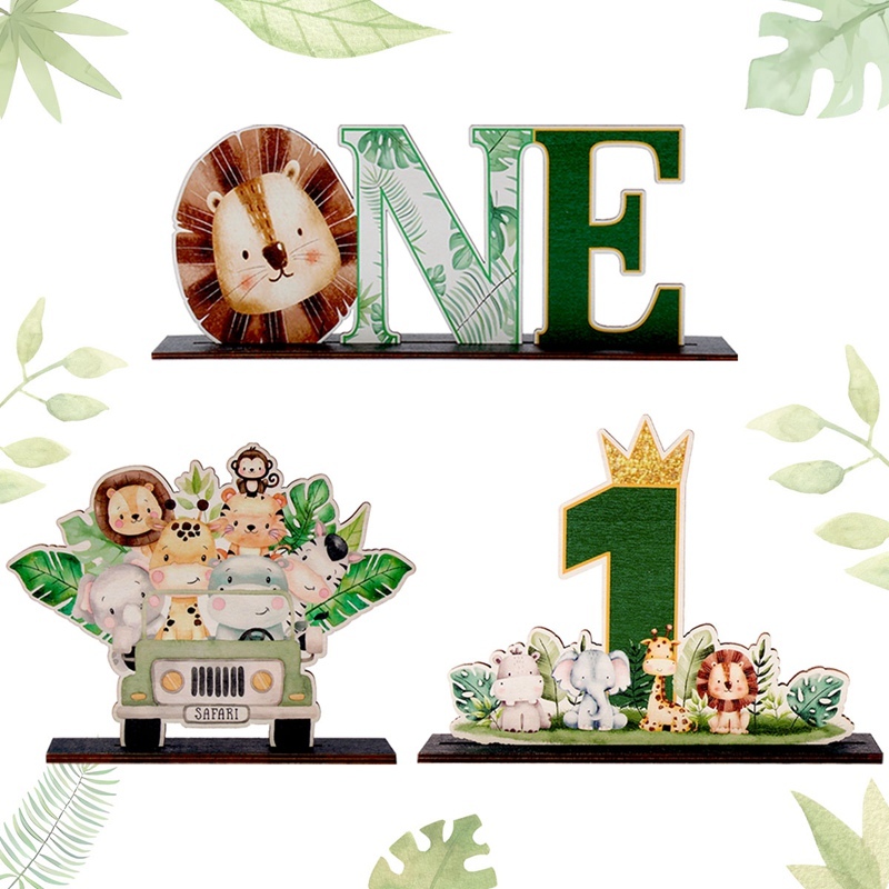 Cartoon Animal Safari Theme Party Decorations BABY Wild ONE Birthday ...