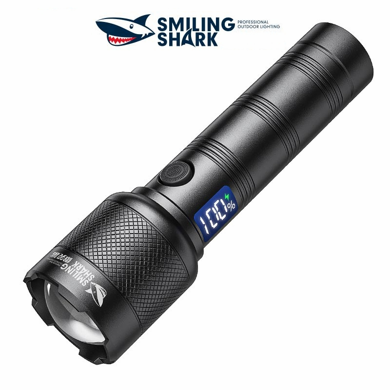 Smiling Shark SD8110 Flashlight Led M60 6000LM Flash Light Rechargeable ...