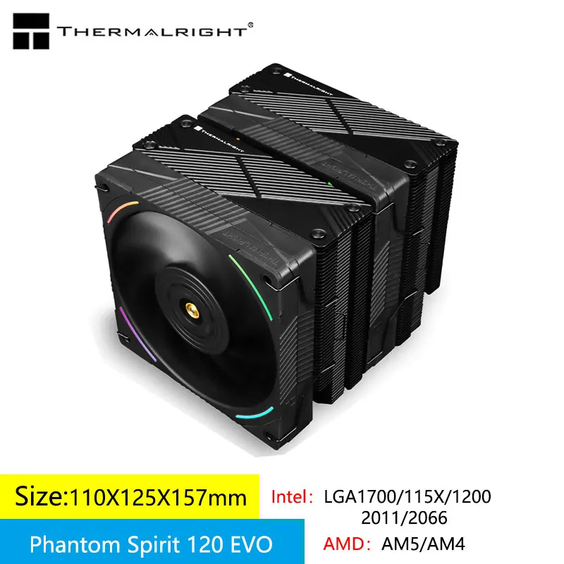 Thermalright Phantom Spirit 120 EVO CPU Wind -cold Radiator 7 Heat Pipe ...