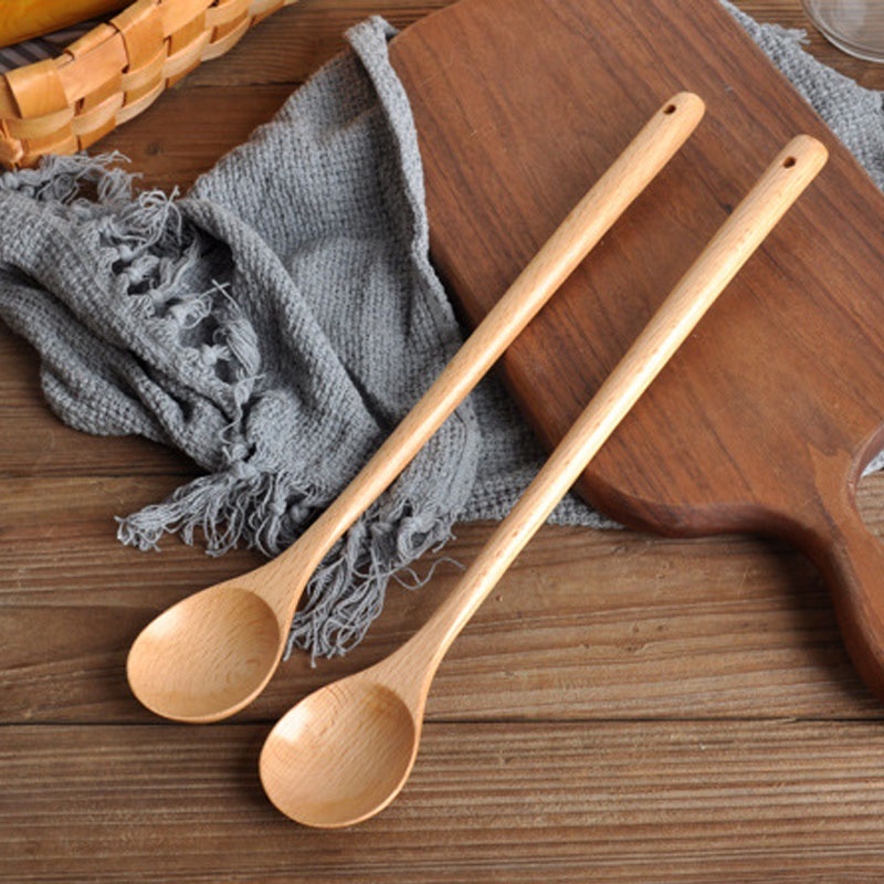 Wooden Mixing Spoons Wooden Stirring Soup Spoon For Beech Fruit Enzyme ...