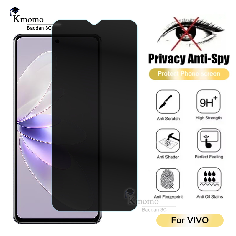 Anti-spy Privacy Tempered Glass VIVO V50 V40 V30 Lite V29e V27e V25 V25e V23 V23e V21 V21e V20 ...