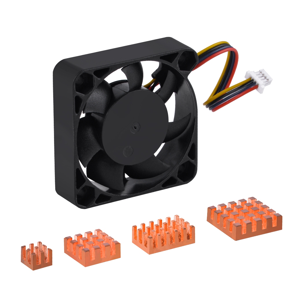 52Pi 40mm Cooling Fan & Copper Heatsink pack Cooler Cooling Kit for ...