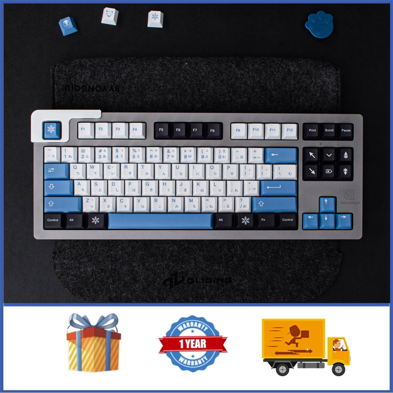 GMK Arctic Key Hat Blue White PBT keycaps Japanese/English keycaps Dye ...