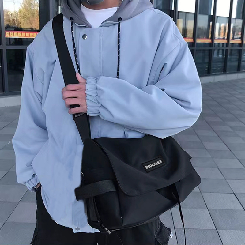 Sling bag for School College Men Woman big Nylon bag Crossbody Korean ...