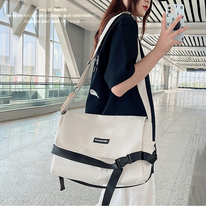 Sling bag for School College Men Woman big Nylon bag Crossbody Korean ...