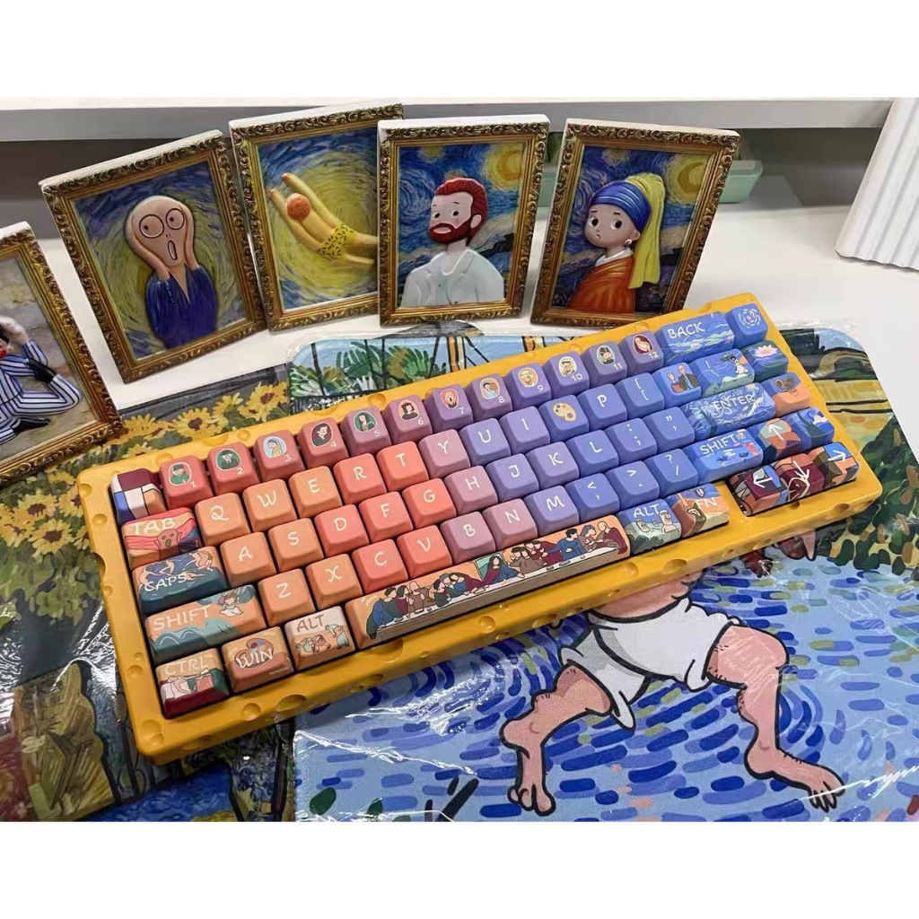 Artist 142 Keys Cherry PBT Five sided thermal sublimation Keycaps ...