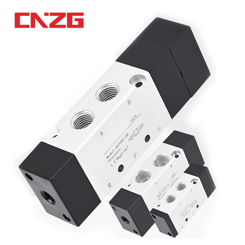 4A220 4A210 4A120 Pneumatic 5/2 Way Single Double Air Control Valve 5 ...