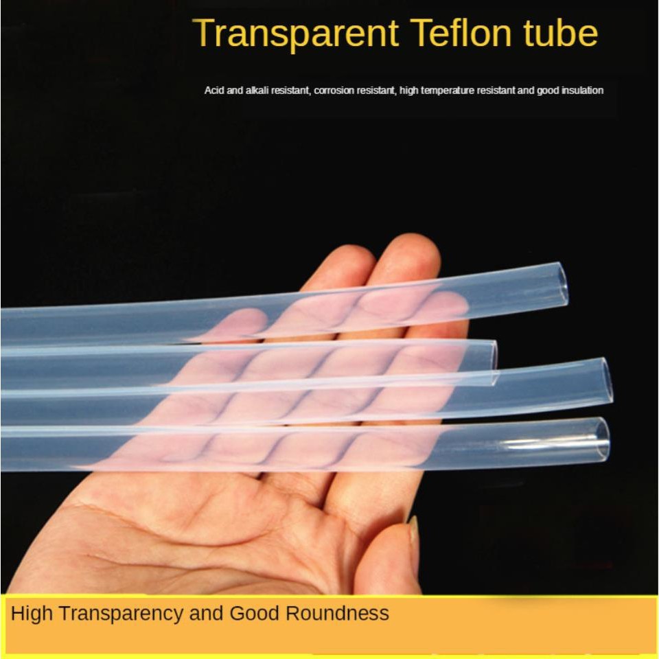 Transparent Teflon tube ID 2mm~10mm FEP F46 Tubing Pipe ROHS High Temperature Resistance 200 ...