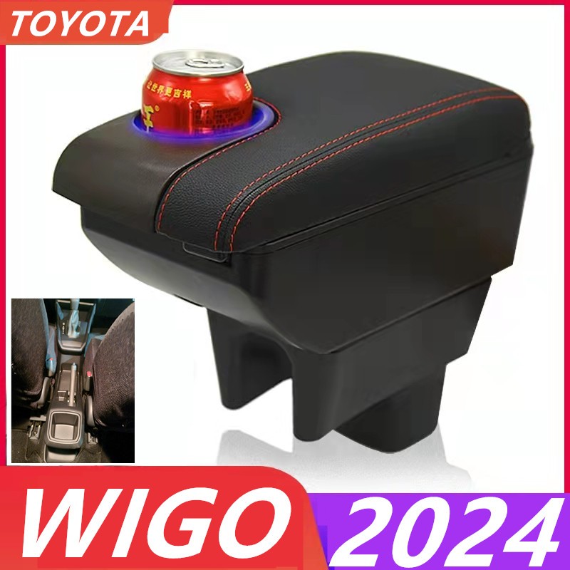 For TOYOTA Wigo 2024 Armrest Console Box Adjustable Centre ConsoleAuto ...