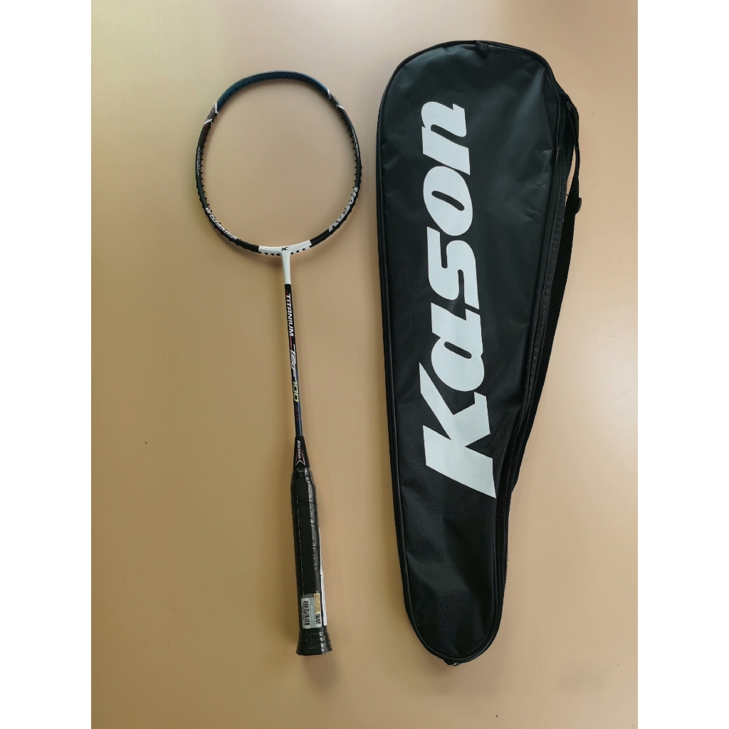 【Ready Stock】 Kason Badminton Racket TSF 100Ti White Black Provincial ...