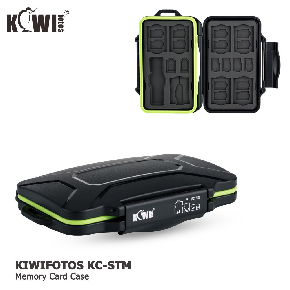 Kiwifotos Camera Memory Card Case With USB Card Reader Waterproof Card ...