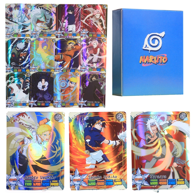 50Pcs/Pack Naruto Flash Shiny Cards SSR Deluxe Rare Collection Game ...
