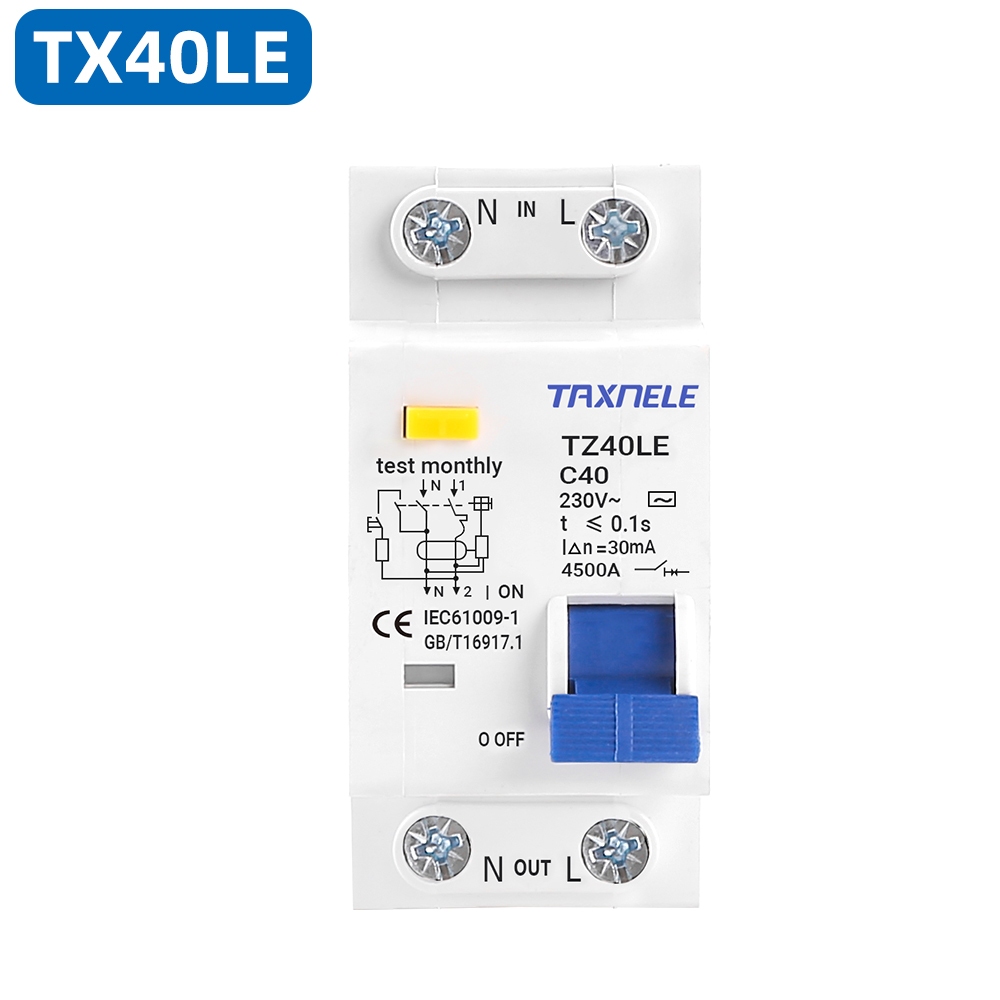 RCBO MCB DPNL Residual Current Circuit Breaker 1P+N DZ30LE DZ40LE EPNL ...