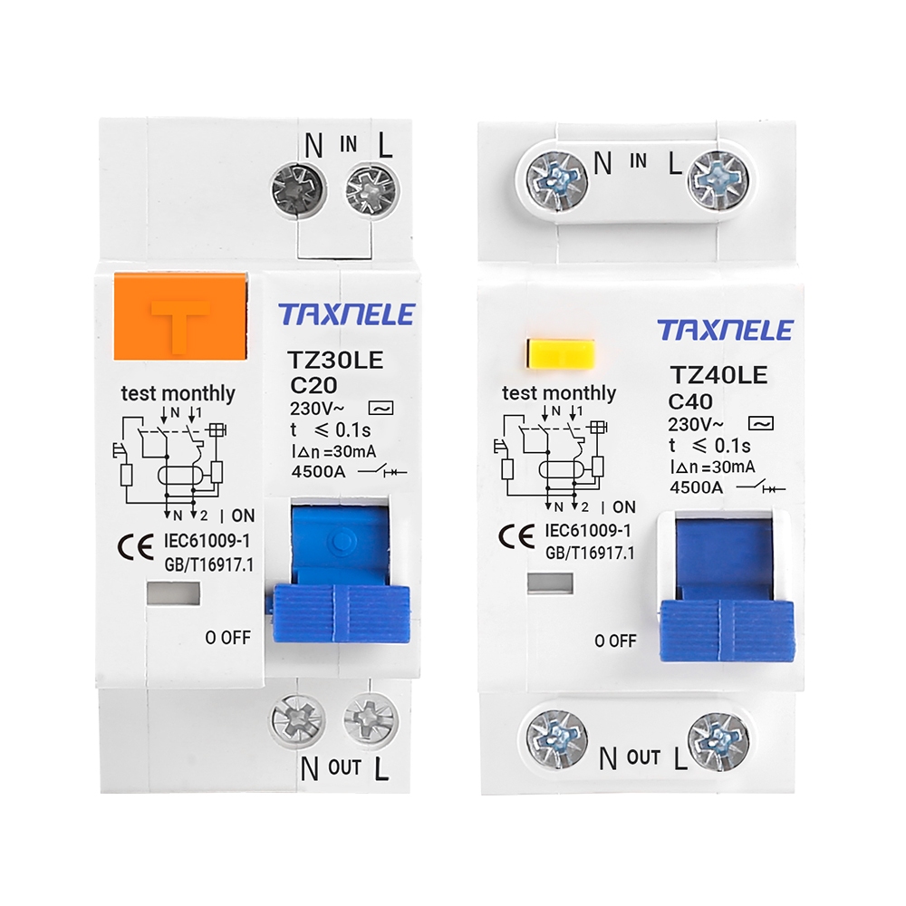 RCBO MCB DPNL Residual Current Circuit Breaker 1P+N DZ30LE DZ40LE EPNL ...