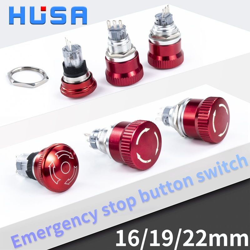 16mm 19mm 22mm metal emergency stop button switch stainless steel ...