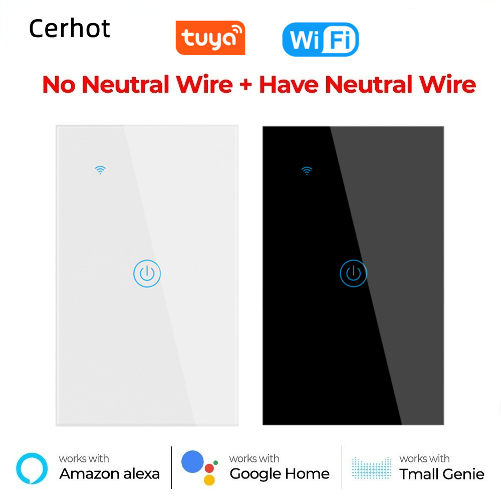 Cerhot Tuya Smart Wifi Touch Switch No Neutral Wire Required wall Light ... Cerhot Tuya Smart Wifi Touch Switch No Neutral Wire Required wall Light ...