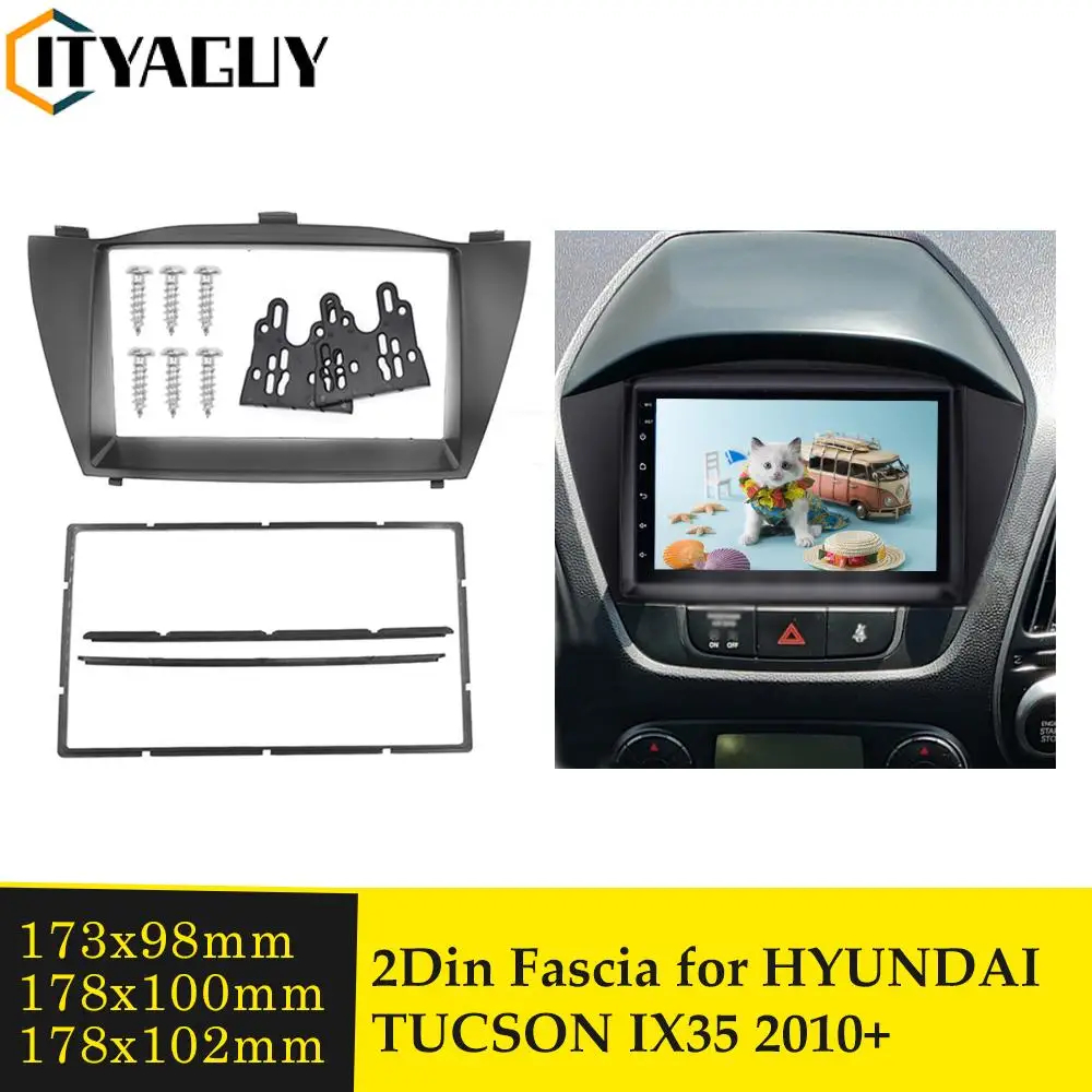 2Din Fascia Install Radio Frame DVD Panel for 2010 HYUNDAI TUCSON IX35 ...