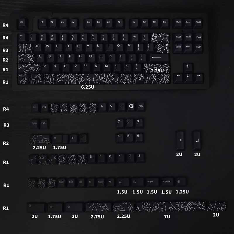 GMK Canyon Keycaps PBT keycaps Five Dye Sublimation Cherry Profile ...