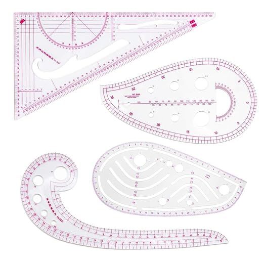 Fashion Clear Metric Sewing Ruler Set, French Curve Pattern Making ...
