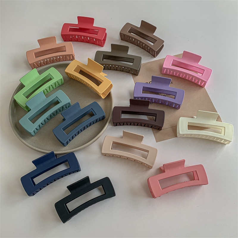 10.5 cm Frosted Square Hair Clip for Women Cute Temperament Back of ...
