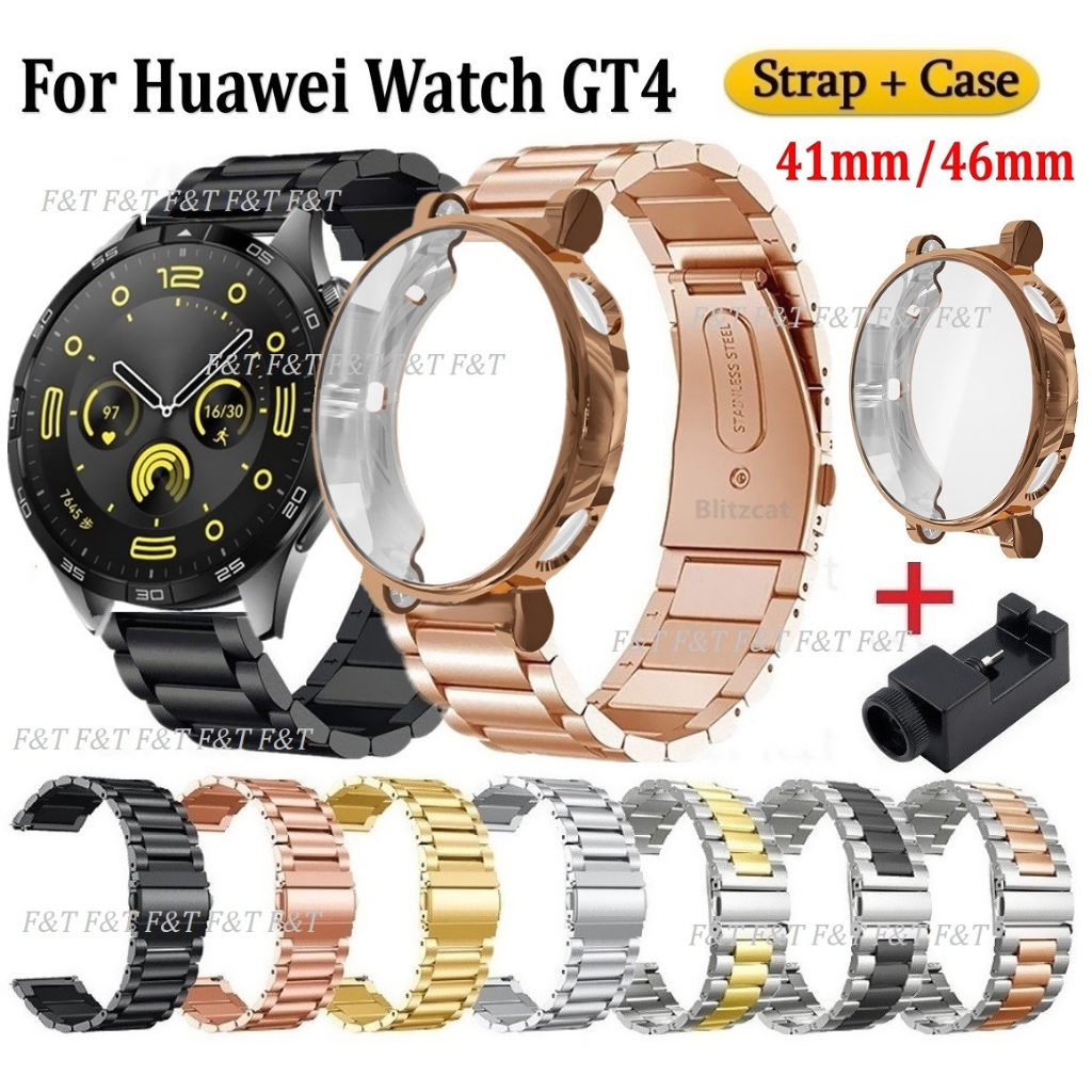 Same Color Case+Strap Compatible For Huawei watch GT 4 Strap 41mm 46mm ...