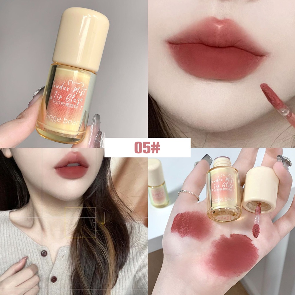 GECOMO Matte Lip Glaze Silky Velvet Mist Lipstick 6 Colors Waterproof Lip Gloss | Shopee Philippines