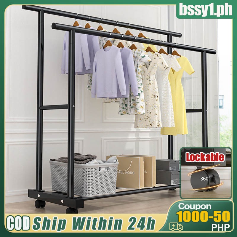 Double Pole Type Drying Rack Bedroom Floor Hanger Coat Rack Drying Rack ... Double Pole Type Drying Rack Bedroom Floor Hanger Coat Rack Drying Rack ...