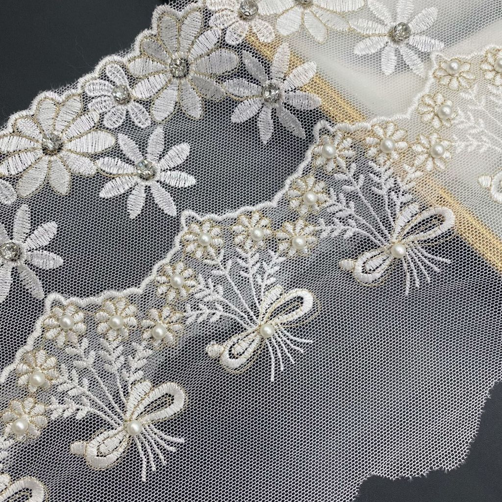 1 Meter Beads Premium Designer Border Lace for Wedding Dress / Border ...