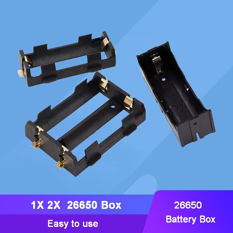 26650 Size 1/2 Slot Portable Battery Holder Storage Box Case | Shopee ...