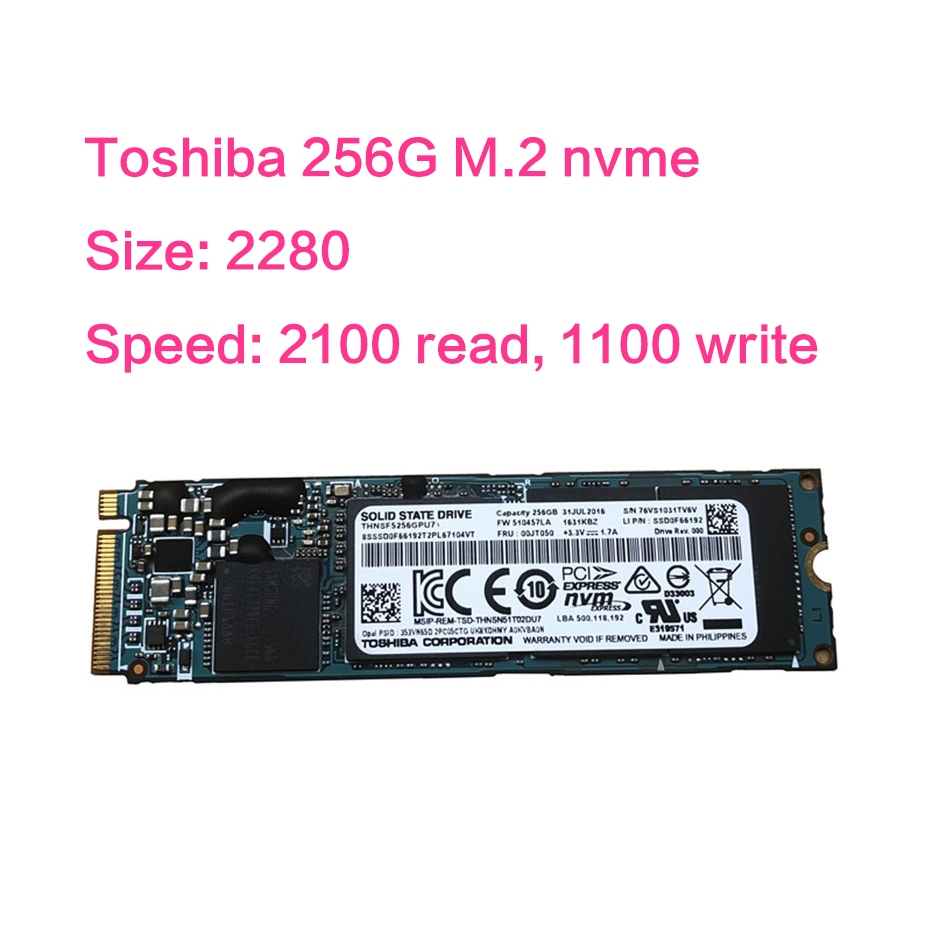 TOSHIBA/Toshiba xg3 256G solid-state drive M.2 2280 NVME protocol MLC computer ssd | Shopee ...