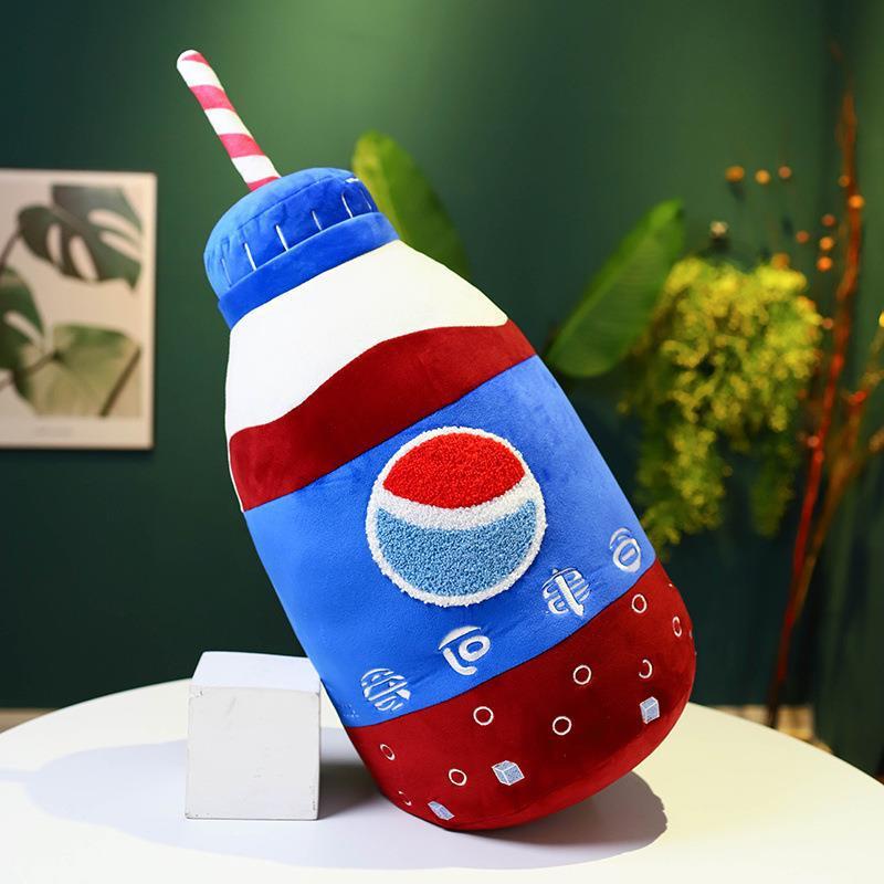 55*30CM Simulation Carbonated Drinks Plush Pillow Funny Sprite Coke ...