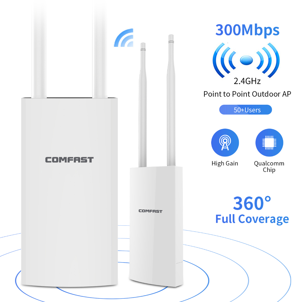 Comfast CF-EW71 Outdoor Wi-fi AP 300Mbps Wireless 2.4G Wifi Access Point WiFi Repeater for piso ...