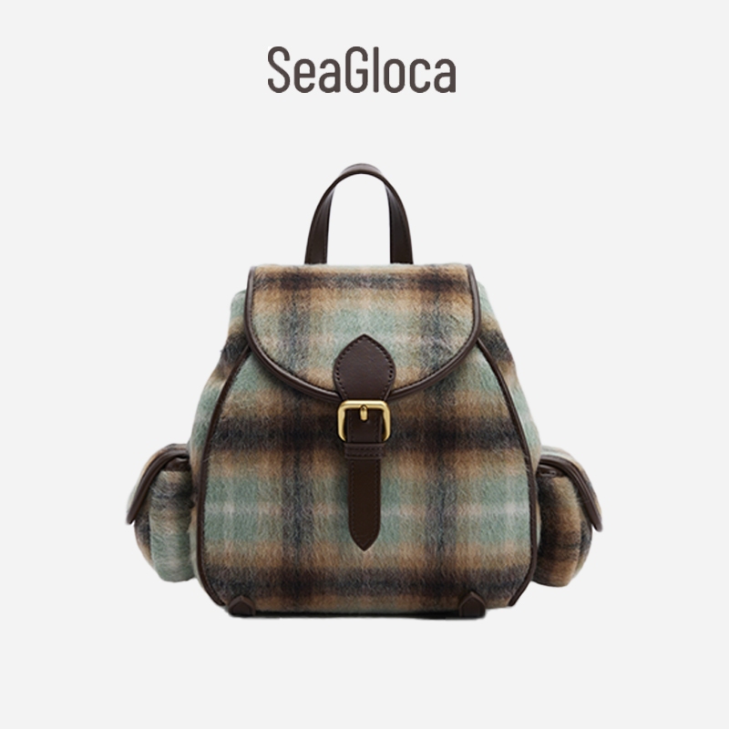 Seagloca Fashion Retro College Style Suede Fabric Mini Backpack For ...