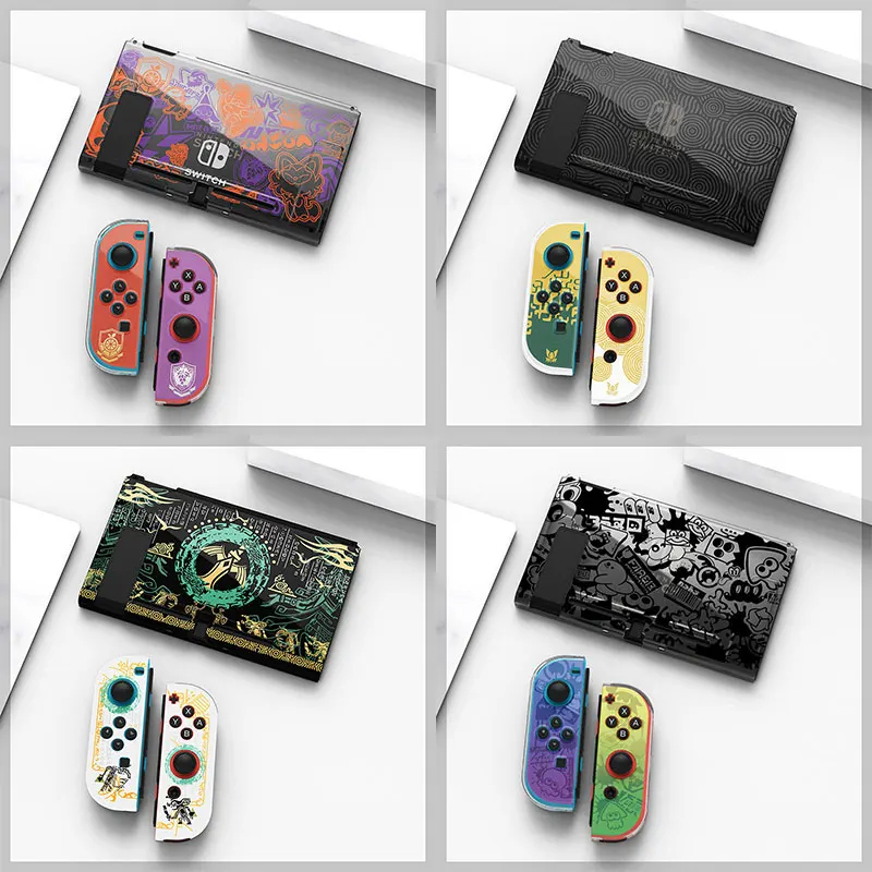 Hard Plastic Case For Nintendo Switch Oled Console JoyCon Controller ...