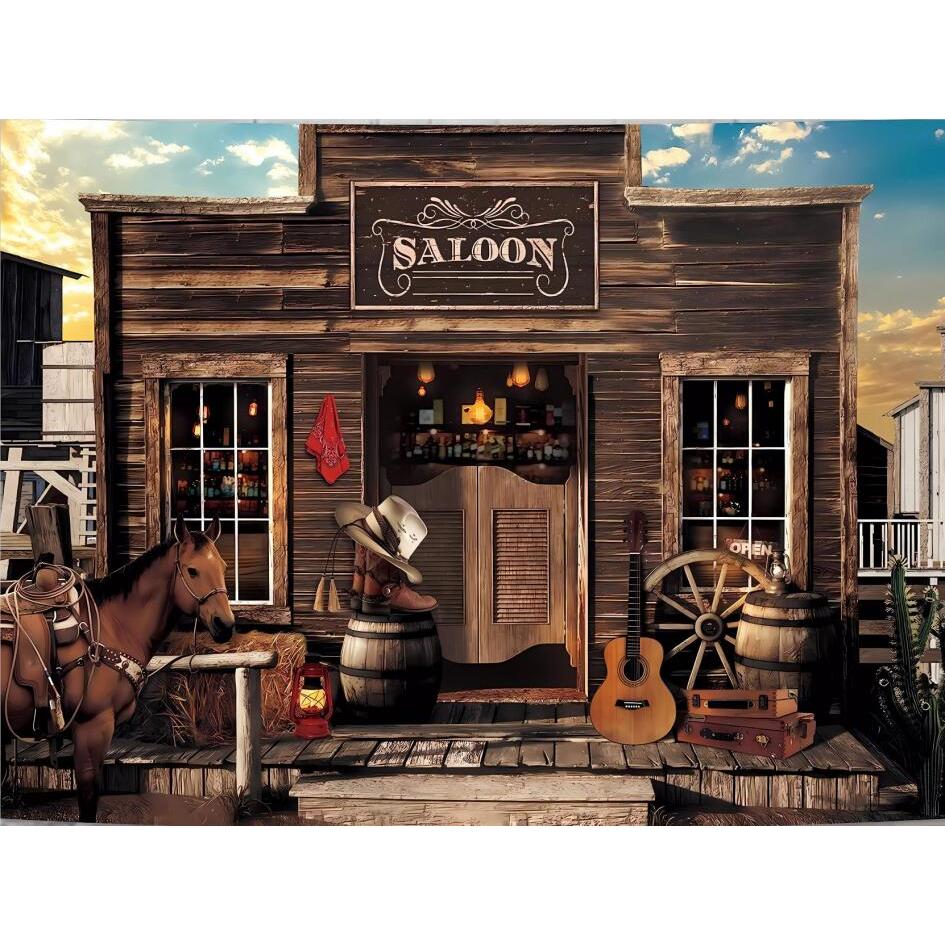 8x6ft Western Cowboy Photography Backdrop Country Vintage Bar Wild West ... 8x6ft Western Cowboy Photography Backdrop Country Vintage Bar Wild West ...