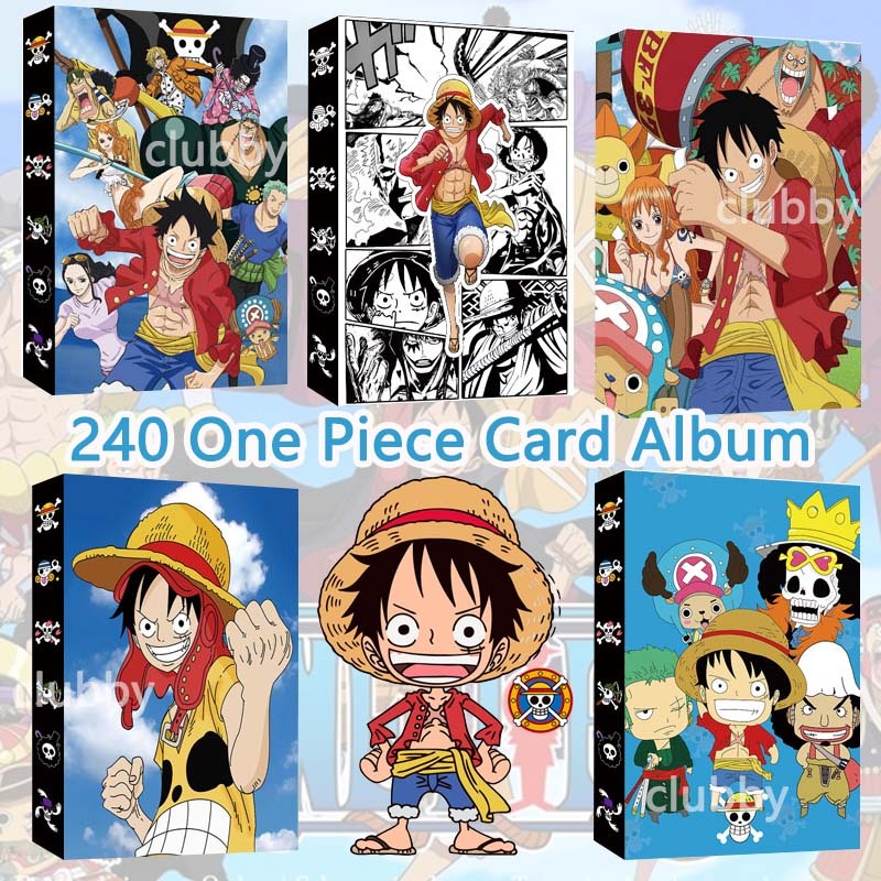 One Piece Album Hold 240 Card Cartoon Luffy Binder Book Children Game ...