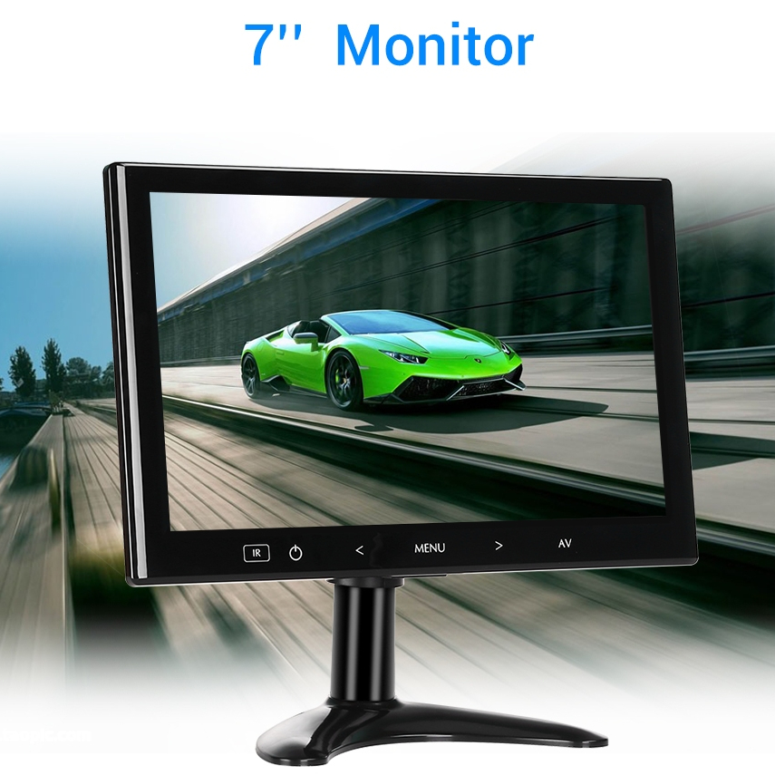 Eyoyo 7 inch Mini LCD Display Monitor HDMI VGA Support with Remote ...