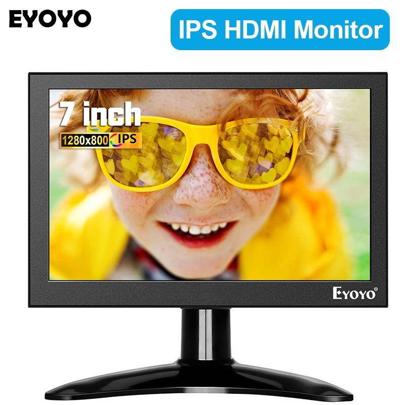 Eyoyo 7 Inch Small Mini HDMI Monitor IPS lCD Display Screen Support VGA ...