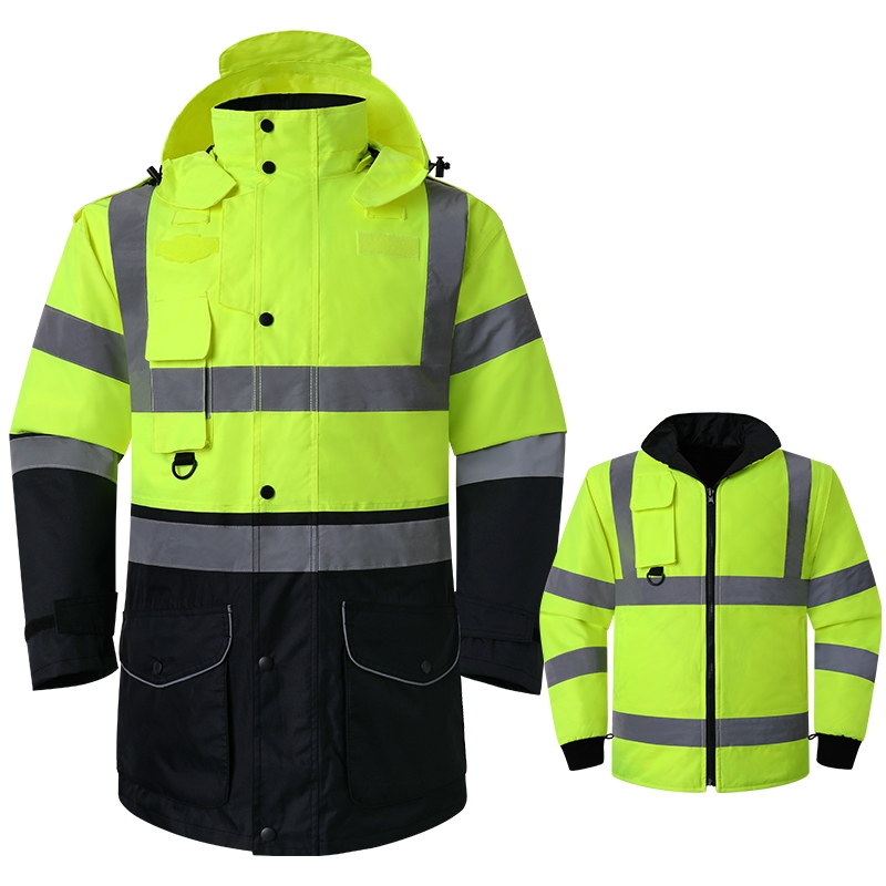 EN471 ANSI/SEA 107 AS/NZS Hi Vis 7 in 1 Waterproof Parka Windbreaker ...
